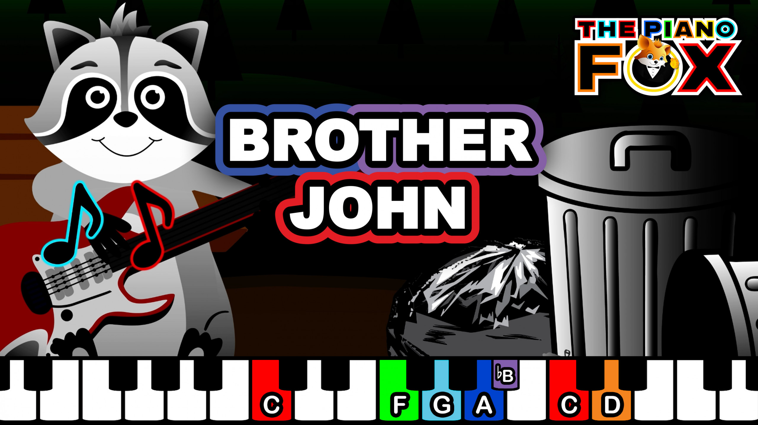 Brother John (Frère Jacques) Are You Sleeping? - The Piano Fox