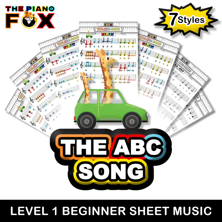 ABC Song - Piano Sheet Music for Kids - The Piano Fox